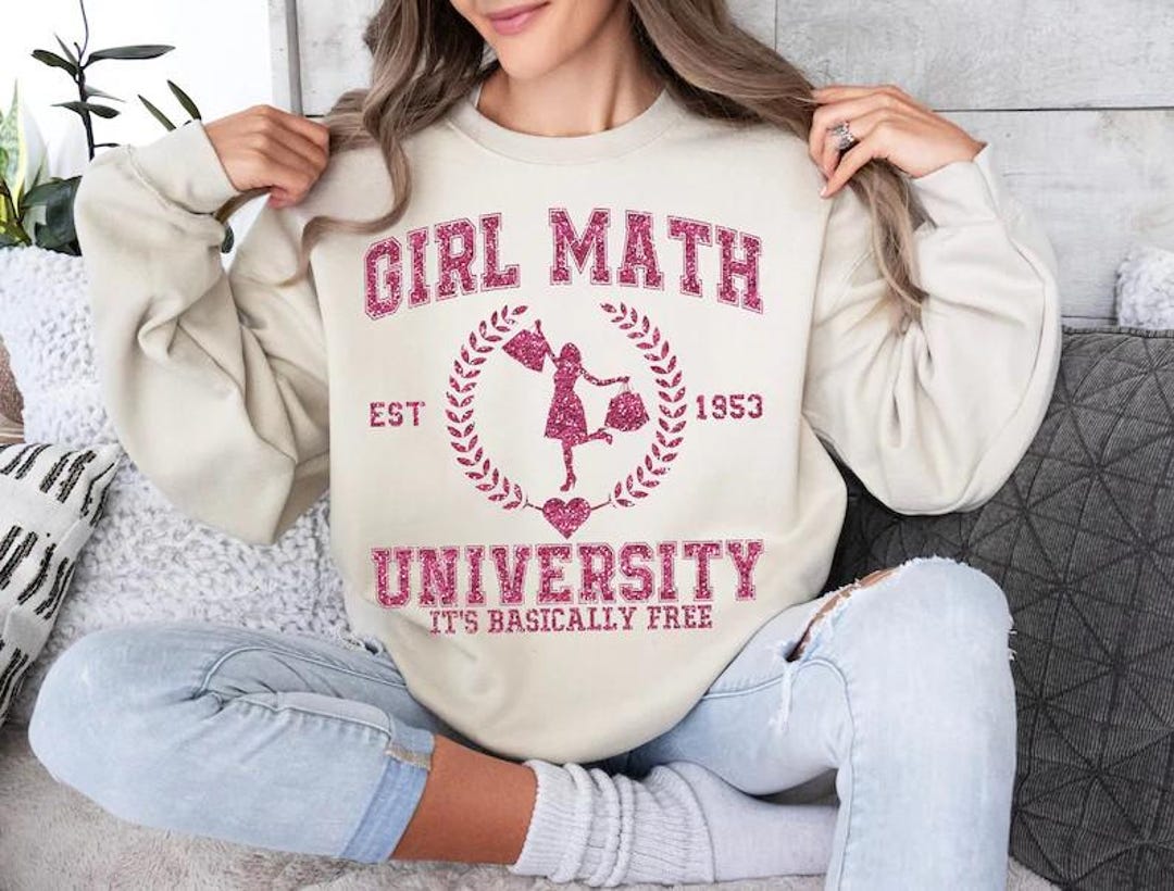Girl Math University Faux Glitter PNG Download - Etsy