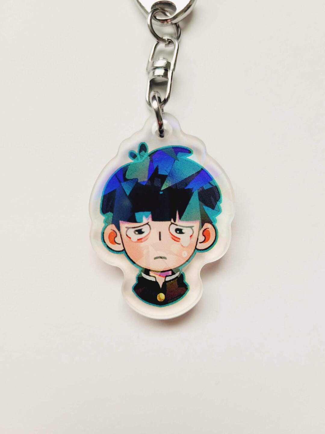 Crying Mob Mini Keychain Charm - Mob Psycho 100 - Etsy