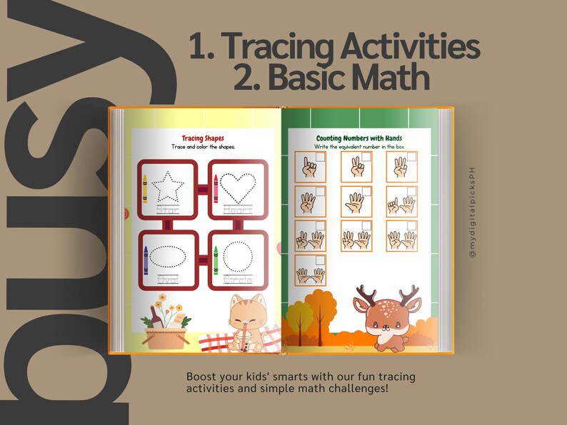 Kindergarten Learning Template Busy Books for Kids 55 Pages Printable ...