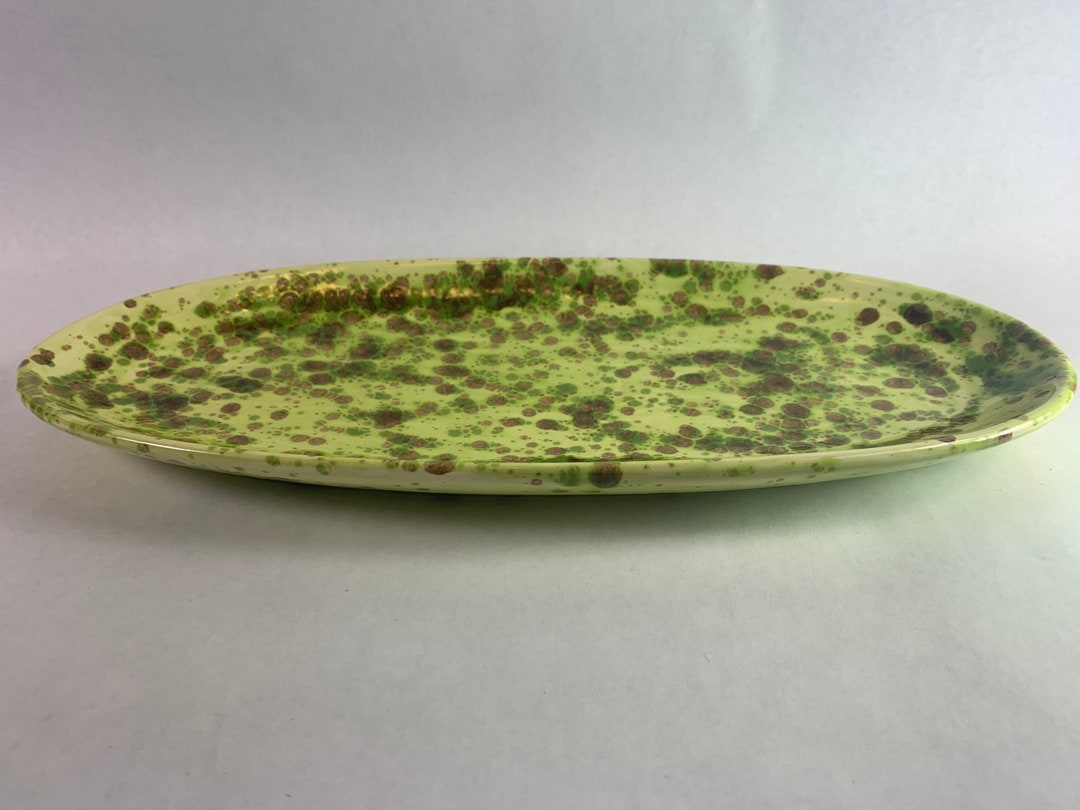 Hand-painted Pottery Bread Plate - Etsy