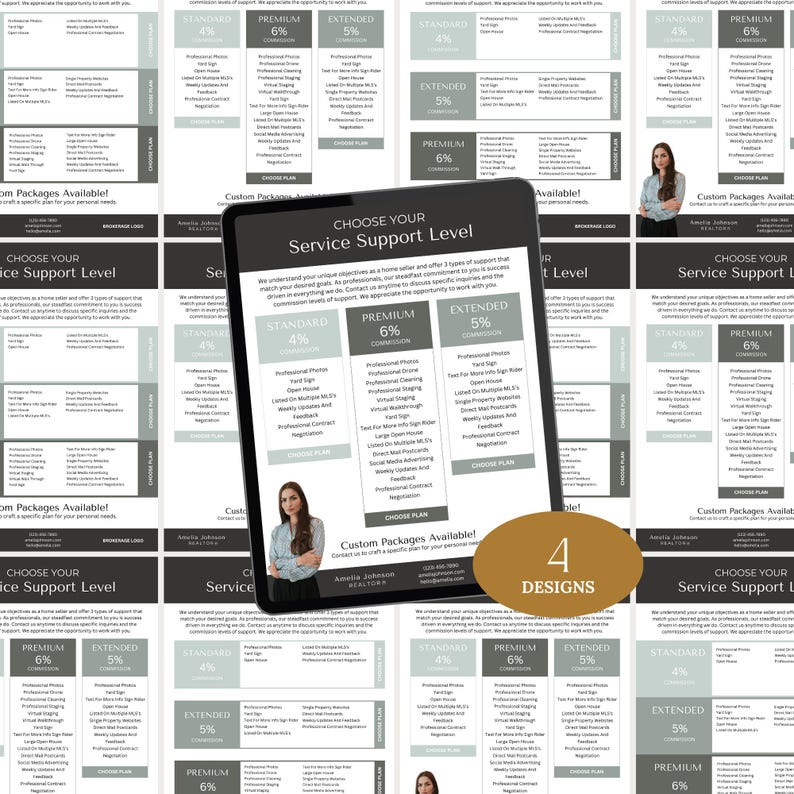 Real Estate Commission Sheets, Real Estate Marketing Template, Listing ...