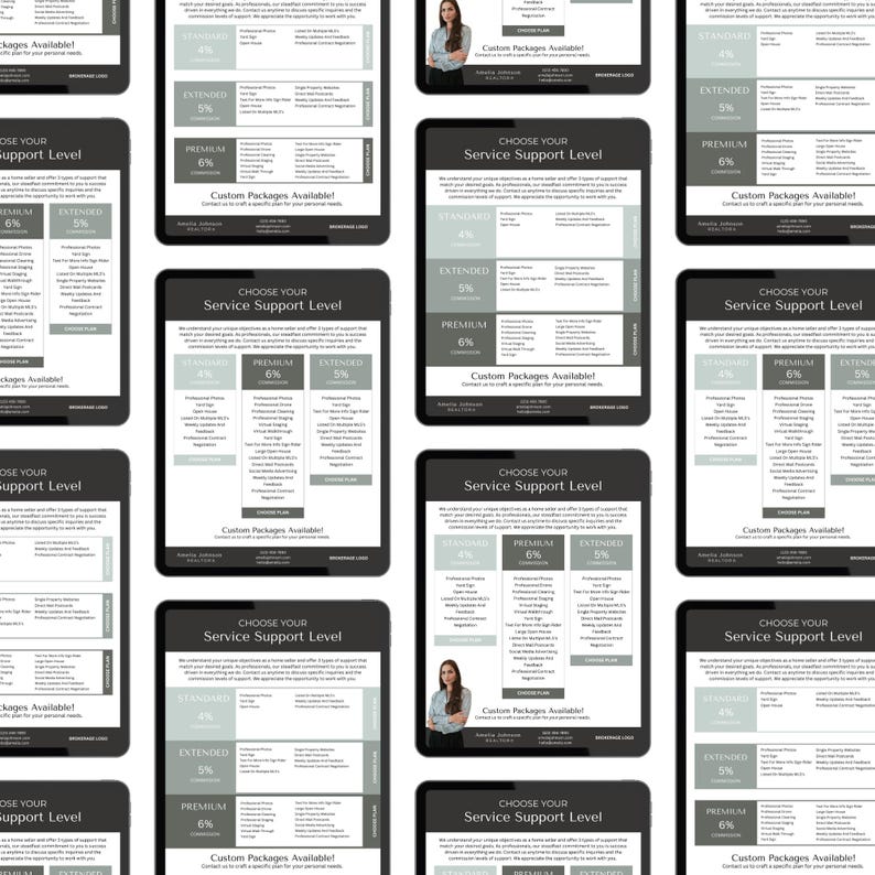 Real Estate Commission Sheets, Real Estate Marketing Template, Listing ...