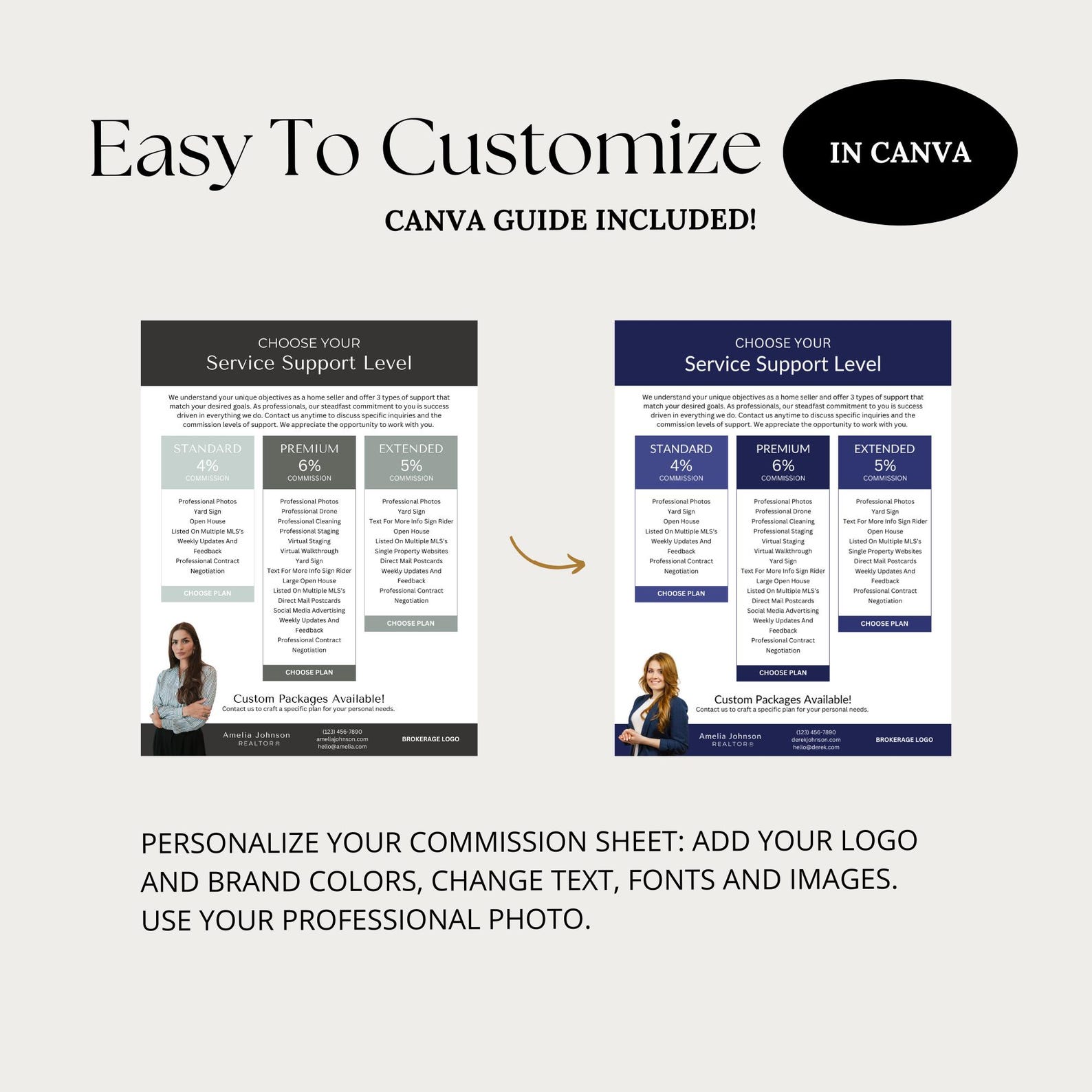 Real Estate Commission Sheets, Real Estate Marketing Template, Listing ...