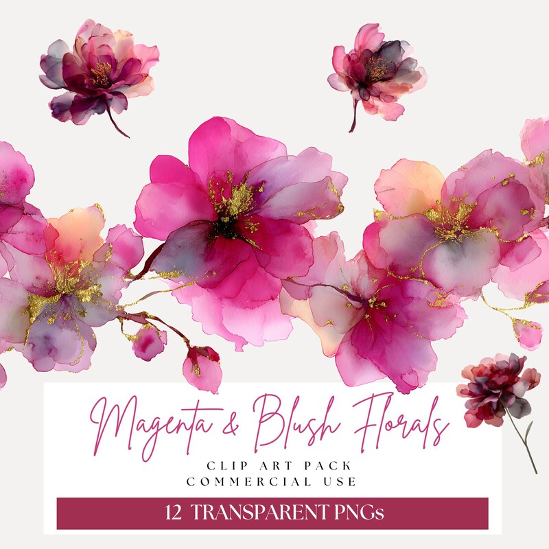 Magenta Bouquet - Etsy
