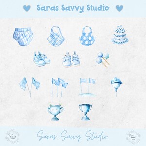 Golf Baby Shower Clipart, Cute Blue Sports Baby Shower Clip Art, Golf ...