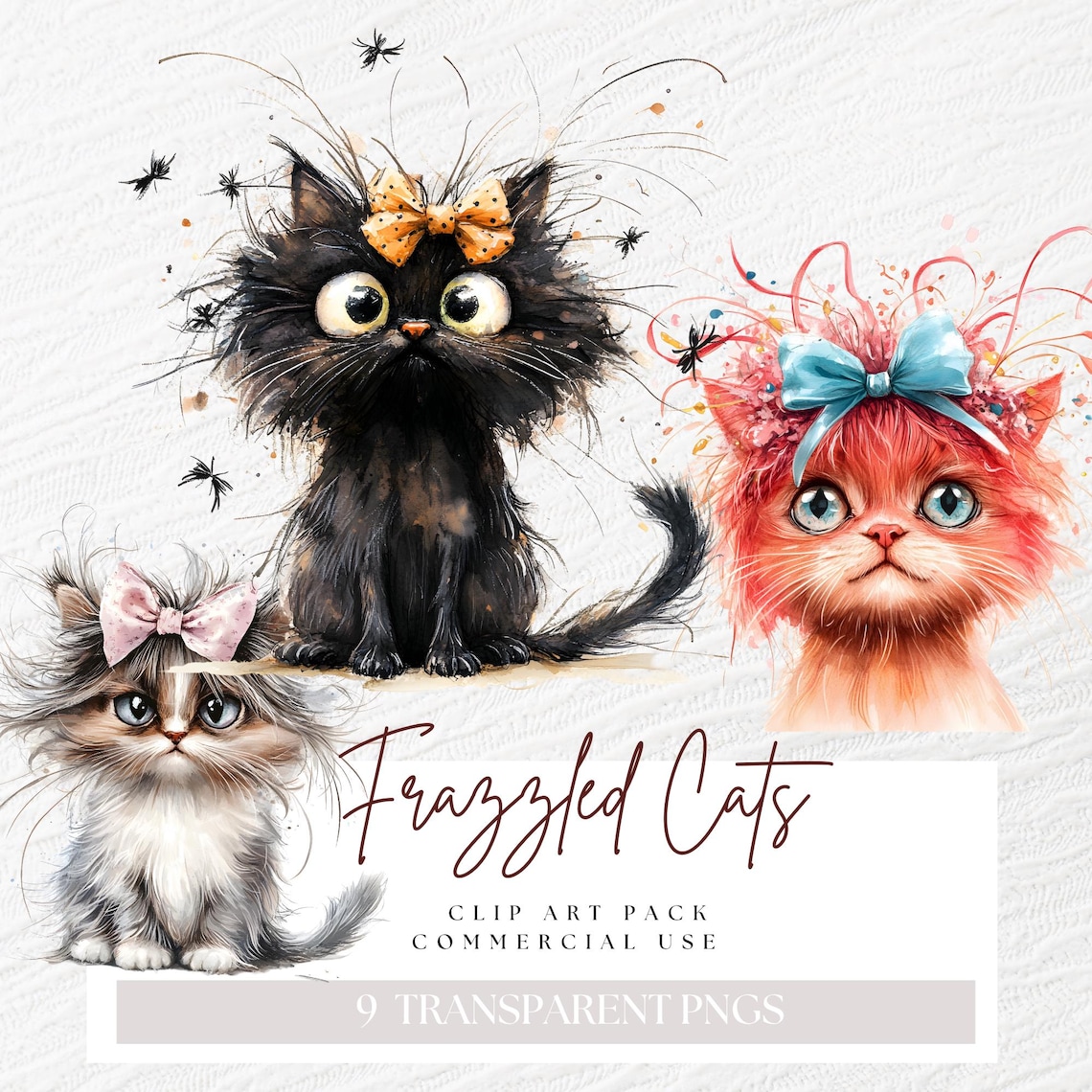 Frazzled Cat Clipart, Funny Cat Clip Art, Grumpy Moody Kitten Images ...