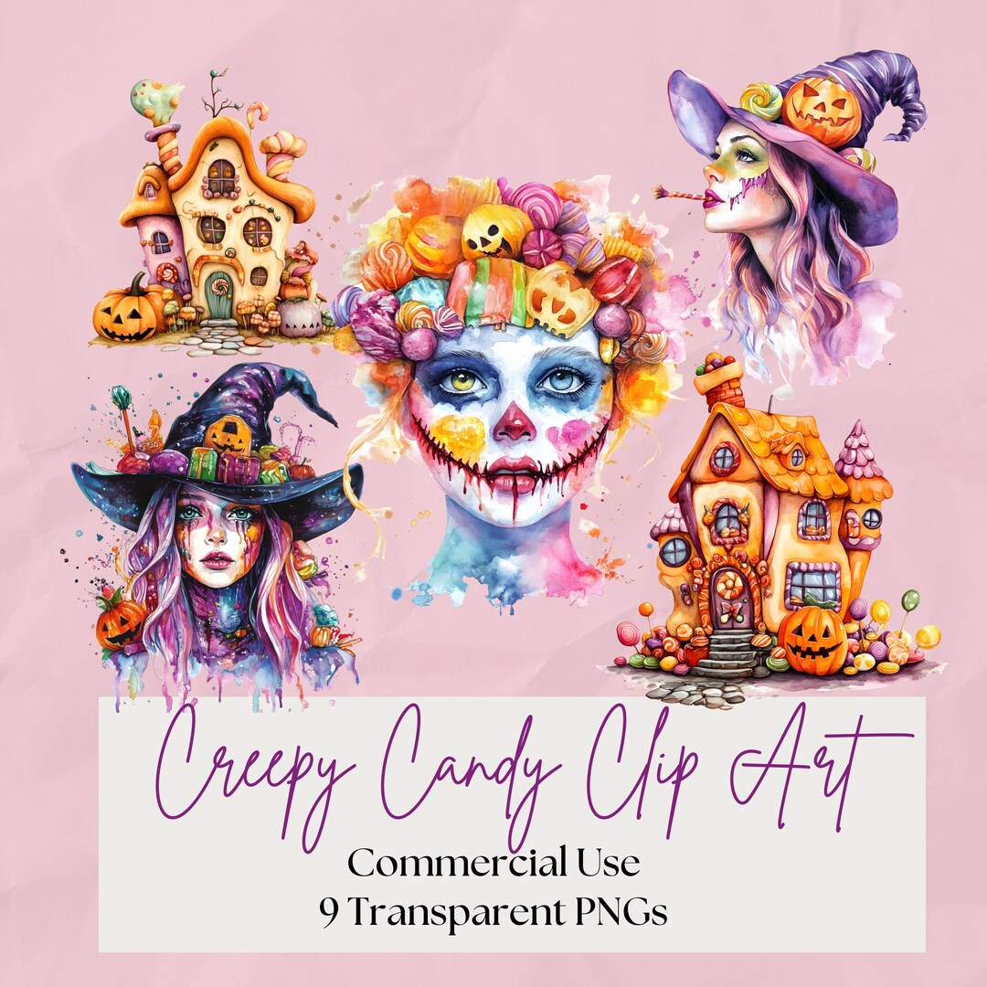 Creepy Candy Clip Art, Halloween Parties, Sweets, Candy Houses, Trick ...