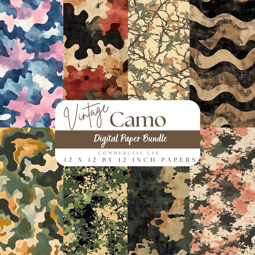 Old School Camo Seamless PNG, Digital Papers, Hunting Pattern Images ...