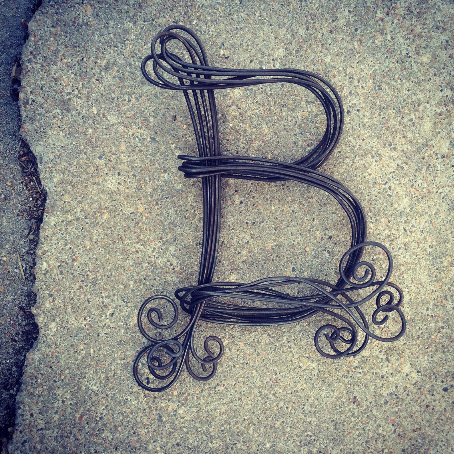 Twisted Wire Monogram Letter Script Initials Letters Capital Letter ...