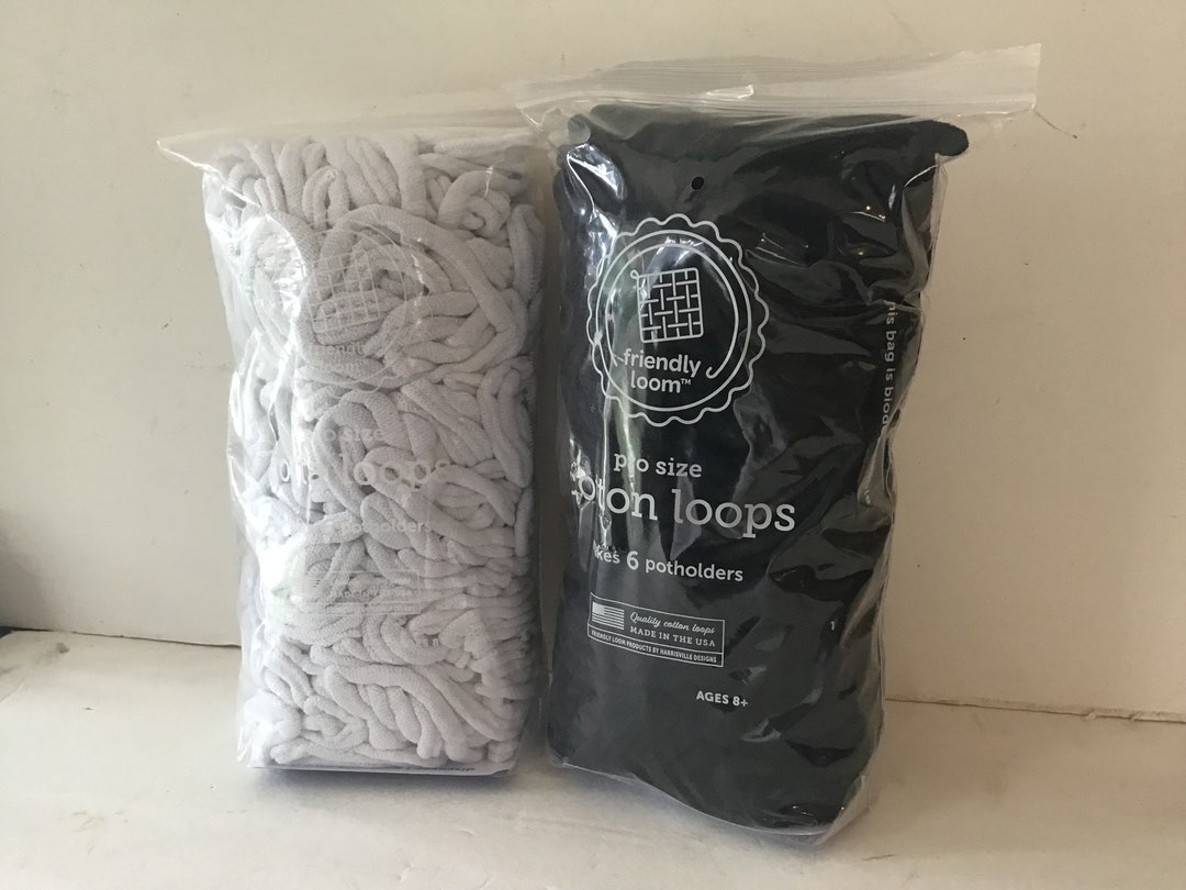 White or Black Pro Loops 10 Inch Loom 6 Potholders Each Color - Etsy