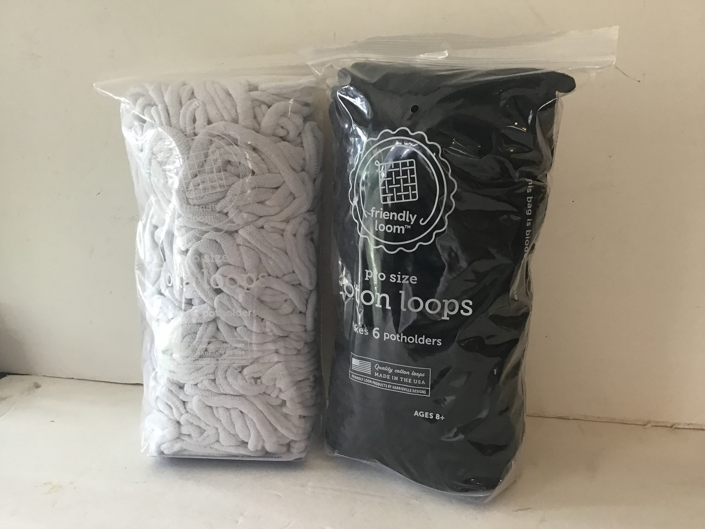 White or Black Pro Loops 10 Inch Loom 6 Potholders Each Color - Etsy