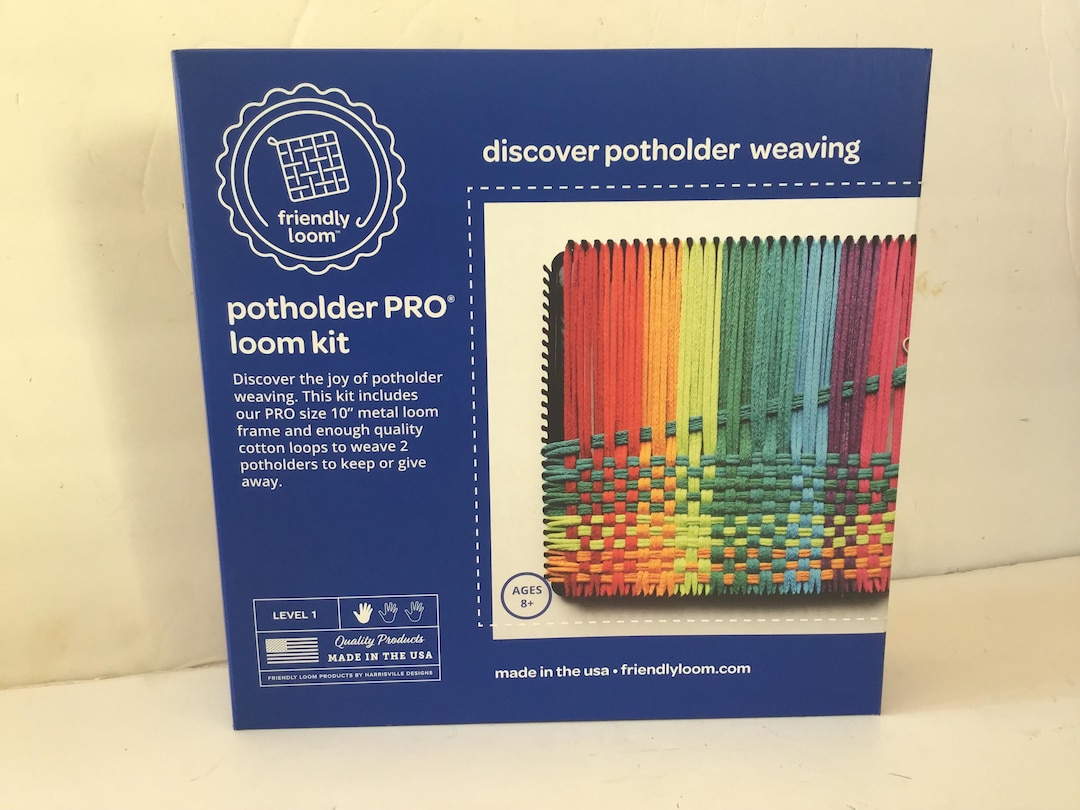 Potholder Loom Kit: 10 Inch Metal Loom, Cotton Loops - USA Made - Etsy