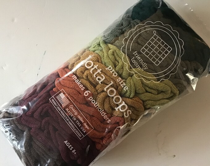 Potholder Loops Fall Colors Earthtones Fits 10 Inch Harrisville Loom Cotton Loops 6 Potholders ...