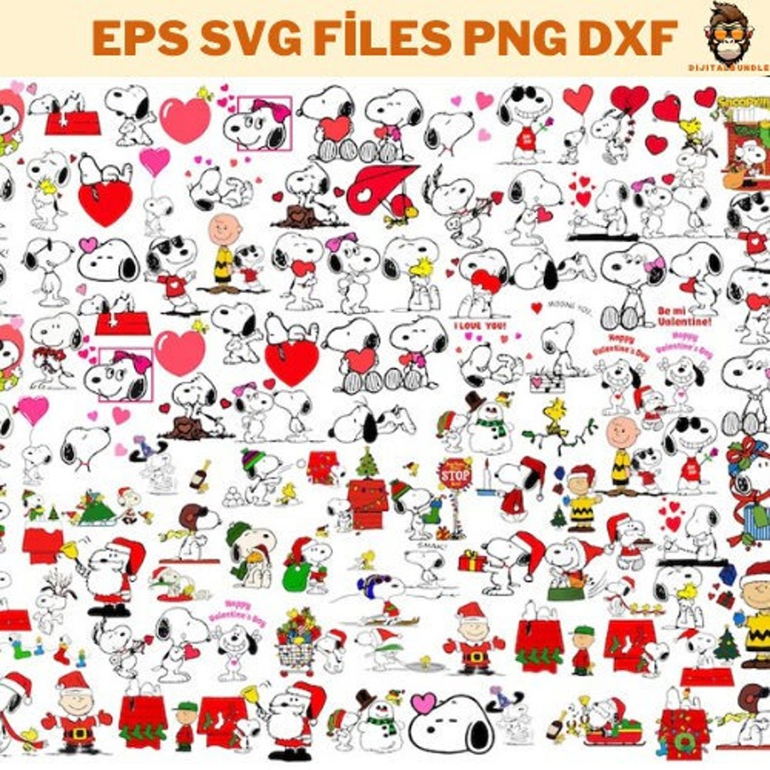 Snoopy SVG Bundle Snoopy Clipart, Peanuts SVG, Charlie Brown Cut Files ...