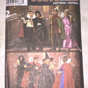 Simplicity Costumes 8274 Witch Vampiress Dracula Maid Marian Robin Hood ...
