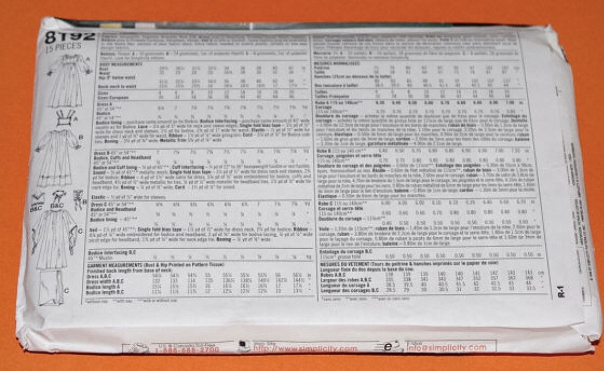 Simplicity Costumes 8192 Renaissance Dress & Headpiece Sewing - Etsy