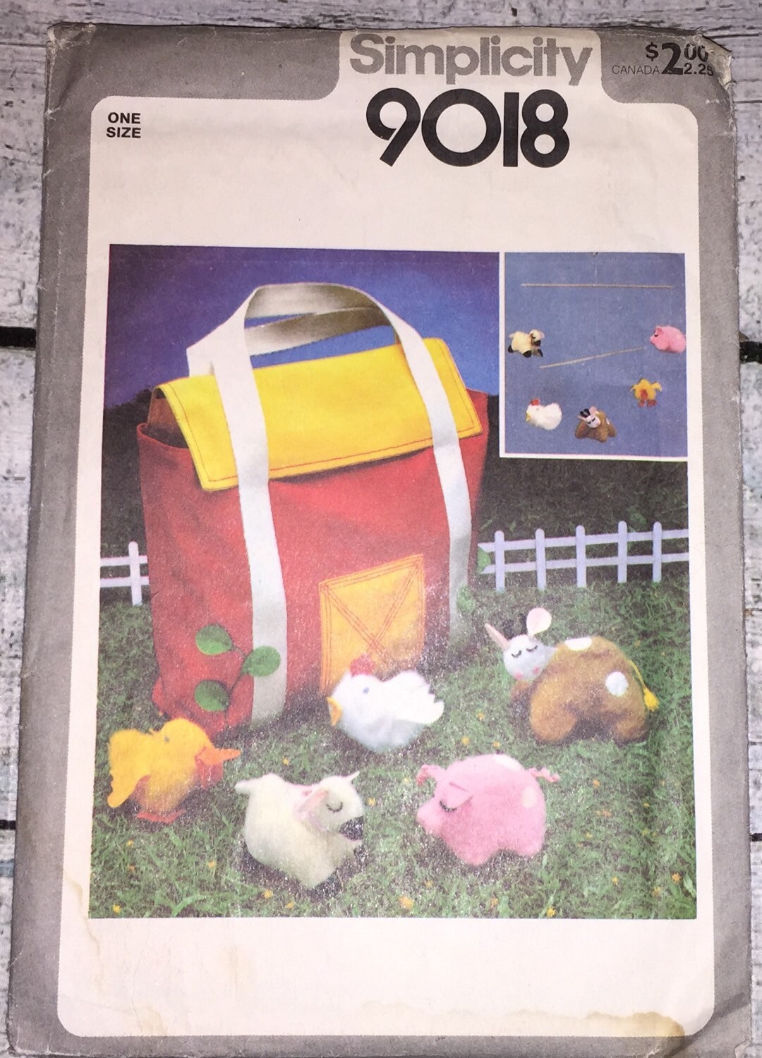 Simplicity 9018 Barnyard Animals Carry Case Mobile Vintage Sewing ...