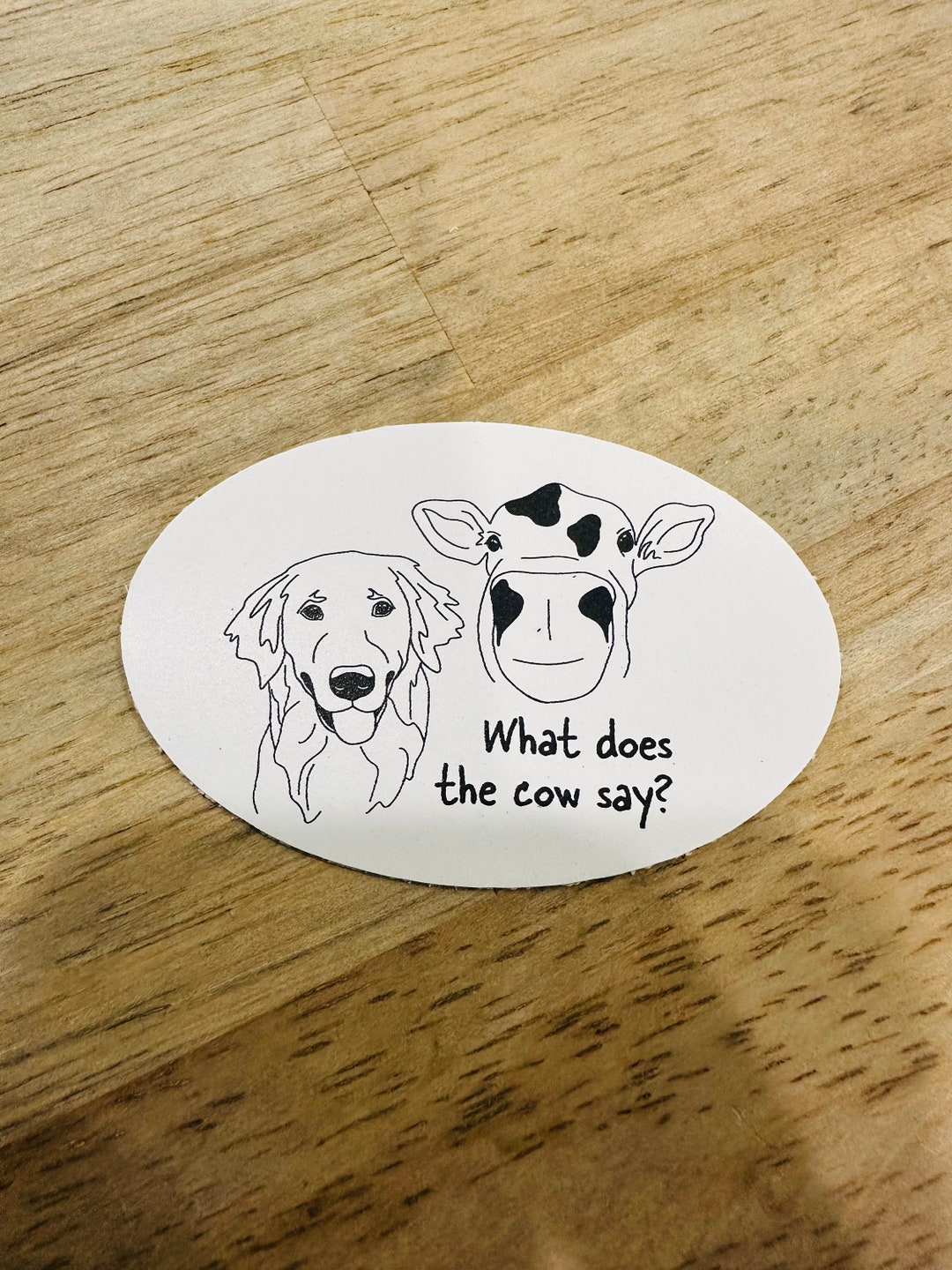 What Does the Cow Say? - Sticker - Etsy
