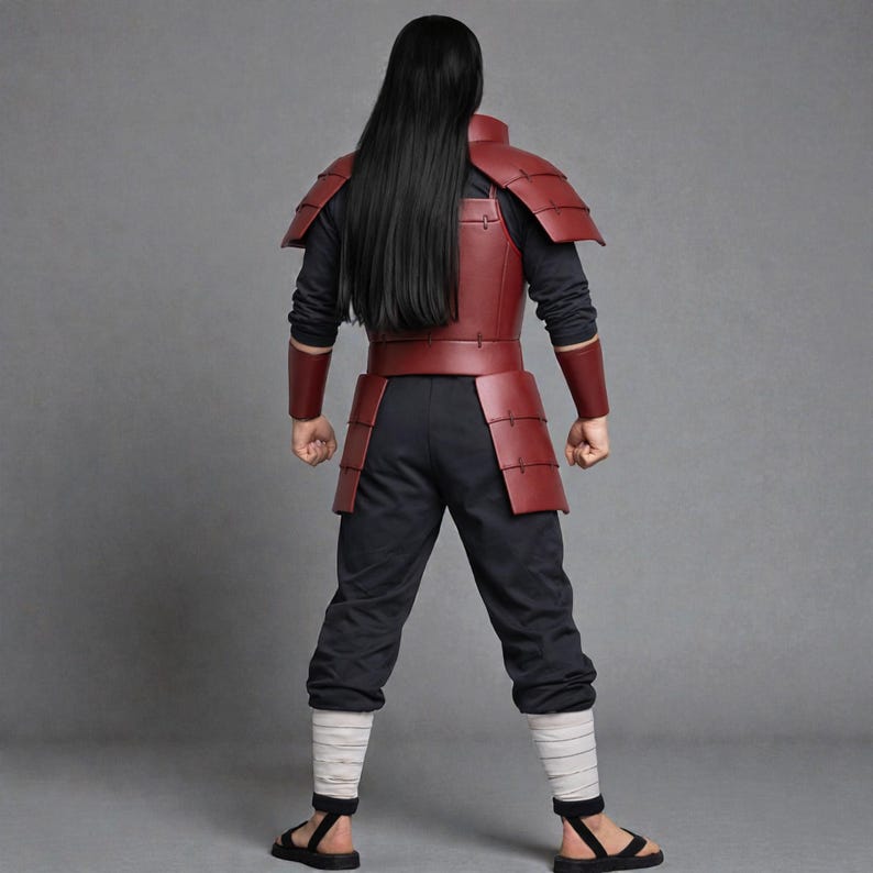Anime Inspired Red Samurai Armor Costume | Ninja Battle Armor Apron ...