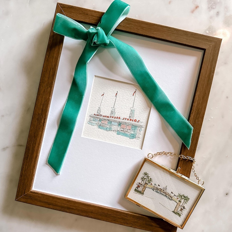 Disney World Miniature Art, Epcot, Hand-painted, Print of Watercolor ...