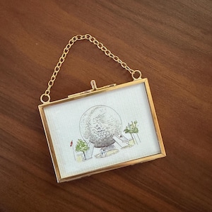 Disney World Miniature Art, Epcot, Hand-painted, Print of Watercolor ...