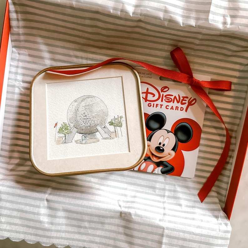 Disney World Miniature Art, Epcot, Hand-painted, Print of Watercolor ...