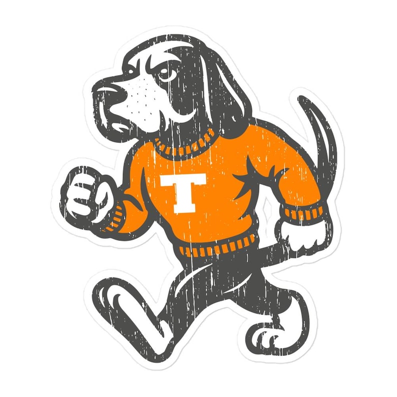 Tennessee Volunteers - Retro Smokey Mascot - Bubble-free Stickers - Etsy