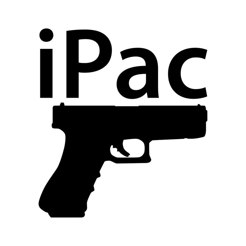 Ipac Gun Glock Apple Vector Cut File for Cricut, Silhouette, Plotter ...