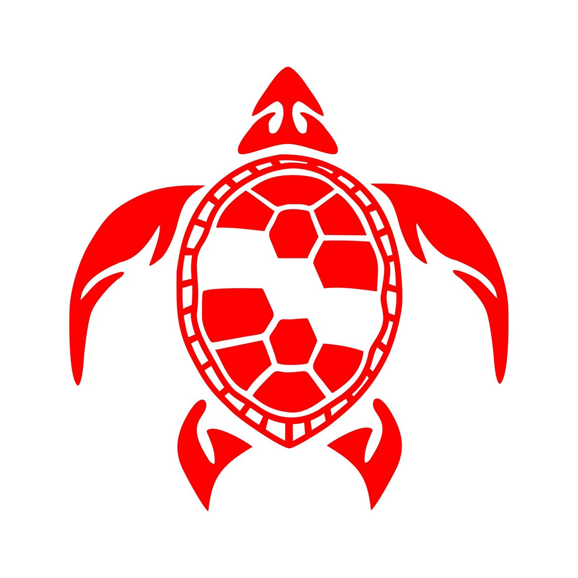 Hawaiian Tribal Turtle Dive Flag Scuba Vector Cut File for Cricut ...