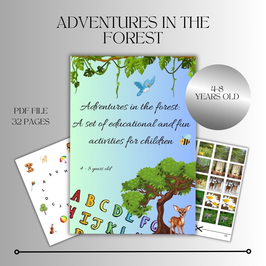 Adventures in the Forrest, PDF File, for Children 4-8 Years, Fun ...