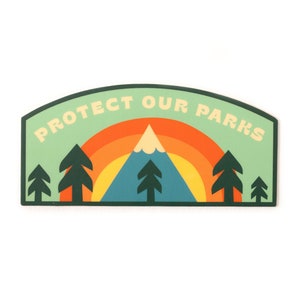 Protect Our Parks Rainbow Forest Vinyl Sticker - Etsy