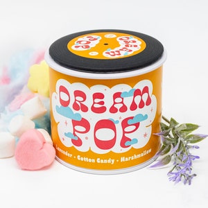 Dream Pop Handpoured Soy Candle With Playlist & Vinyl Magnet - Music ...