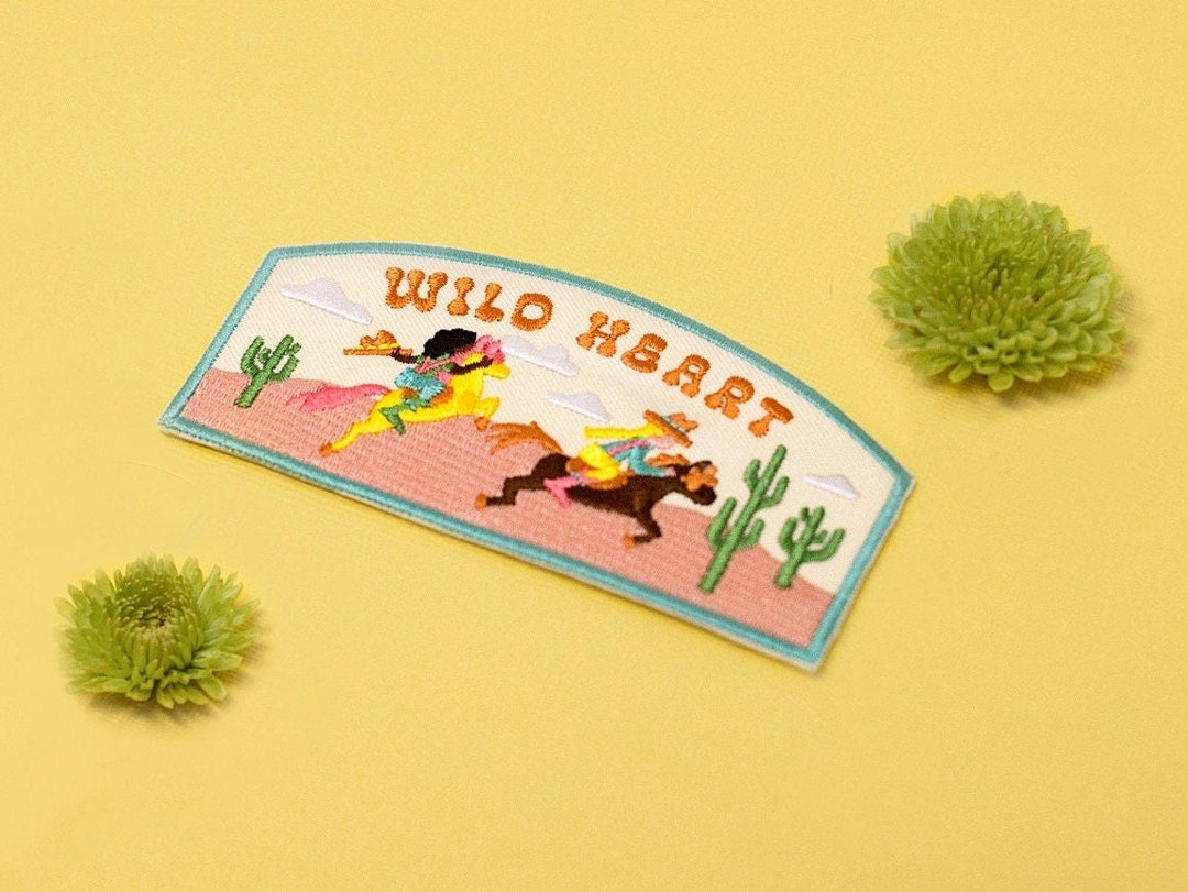 Wild Heart - Embroidered Felt Instant Stick Patch - Etsy