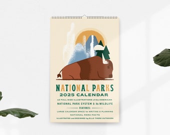 2025 Calendar of US National Parks National Parks Wall Calendar 2025 12 ...