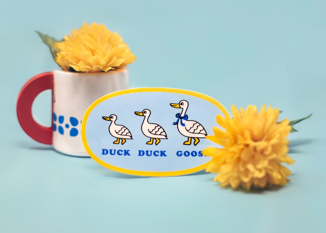 Duck Duck Goose 90's Kitsch Vinyl Sticker - Etsy