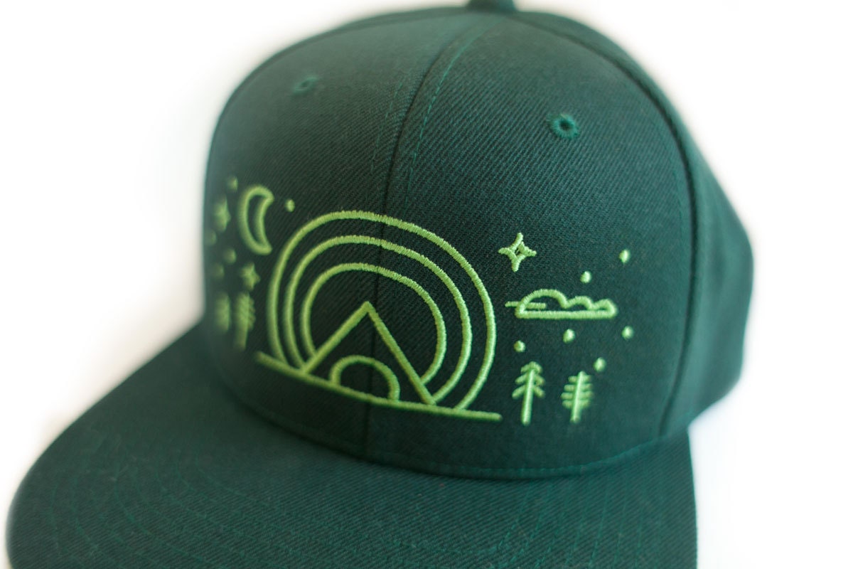 Embroidered Forest Baseball Cap | Etsy