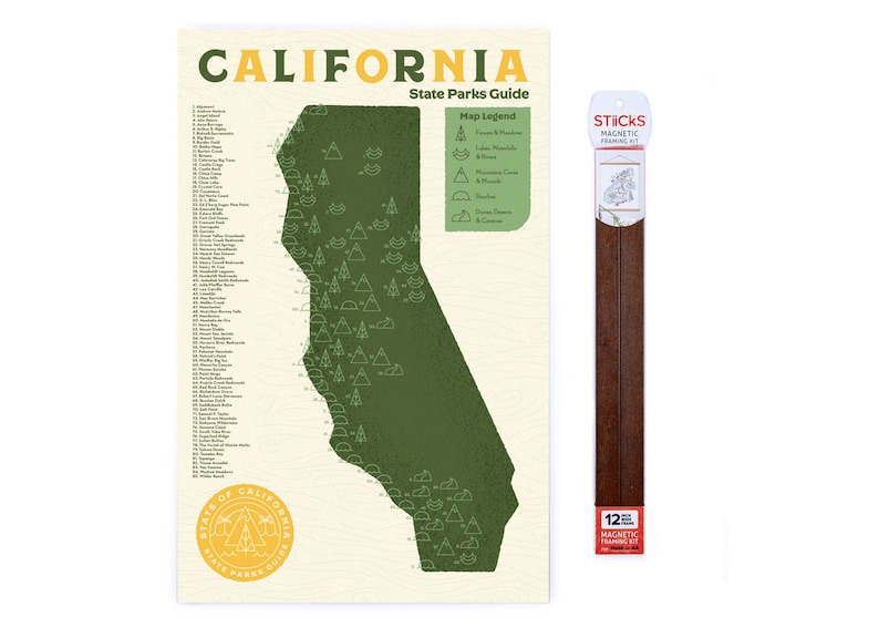 UPDATED 11x17 State Park Checklist With Stickers - Etsy