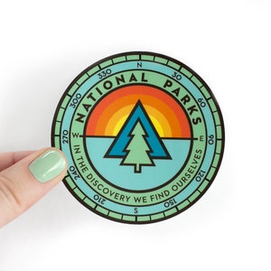 National Parks Map Print With Tree Stickers to Keep Track of Your ...