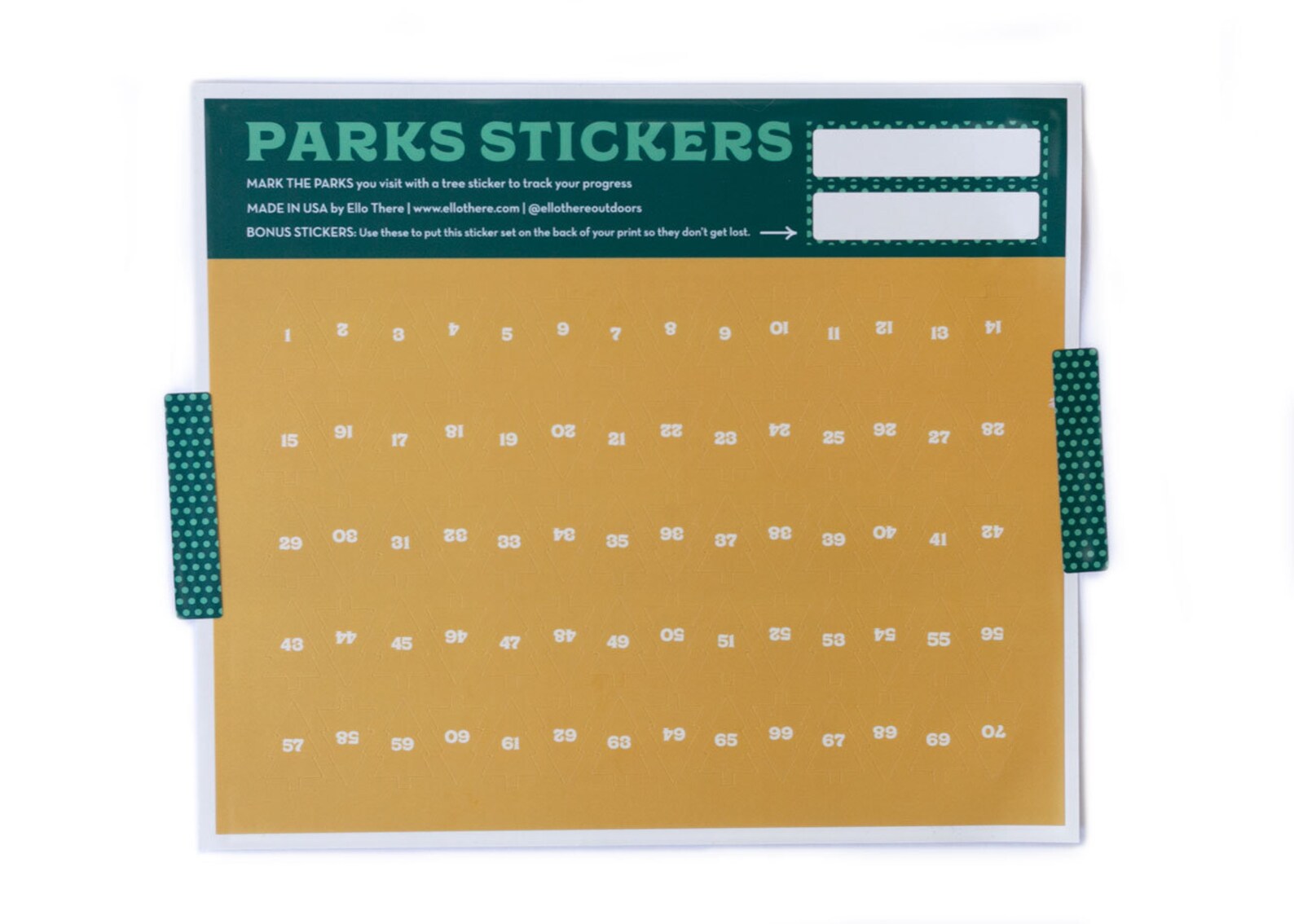 11x17 National Parks Print With Tree Stickers | Etsy UK