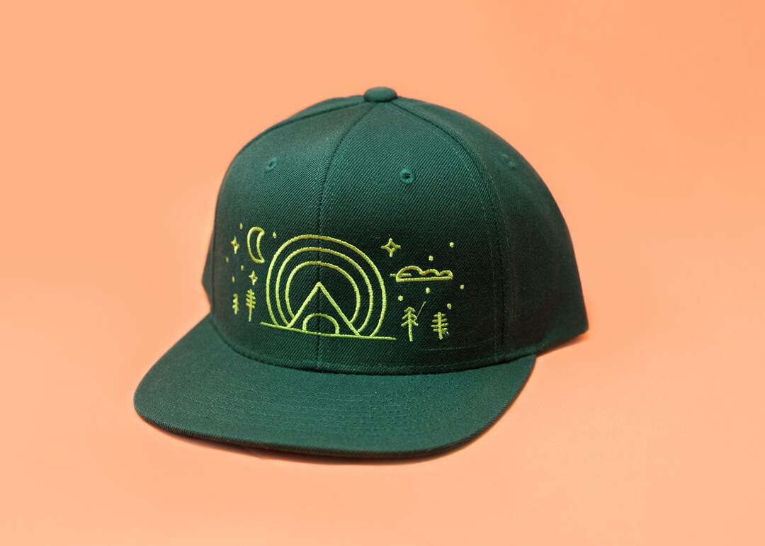 Embroidered Forest Baseball Cap - Etsy