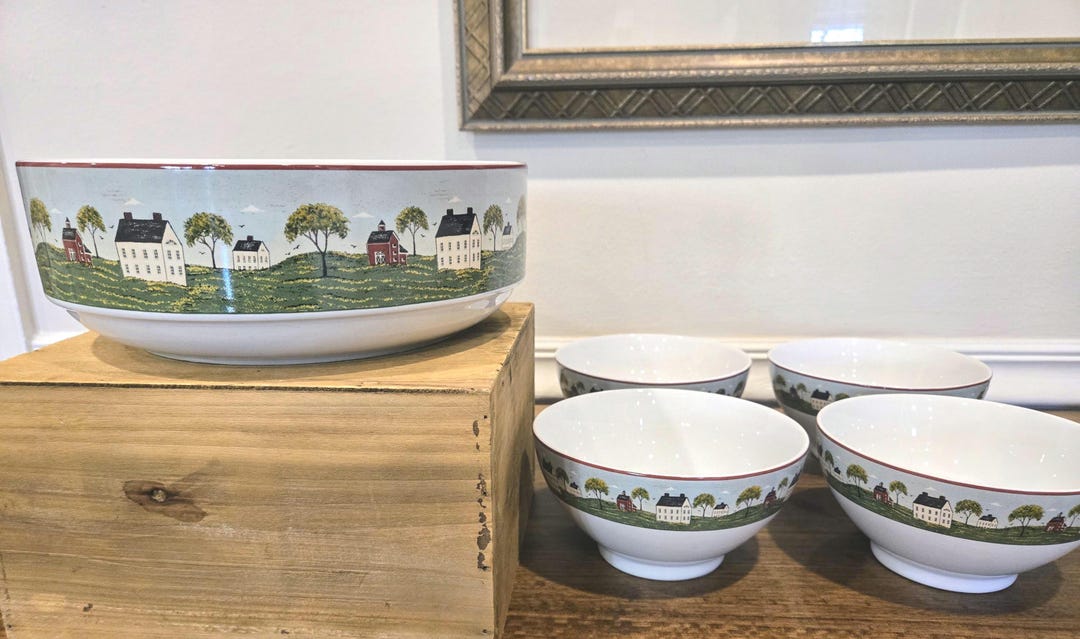 Vintage Brandon House Country Life Bowl Set (5 Pieces) - Etsy