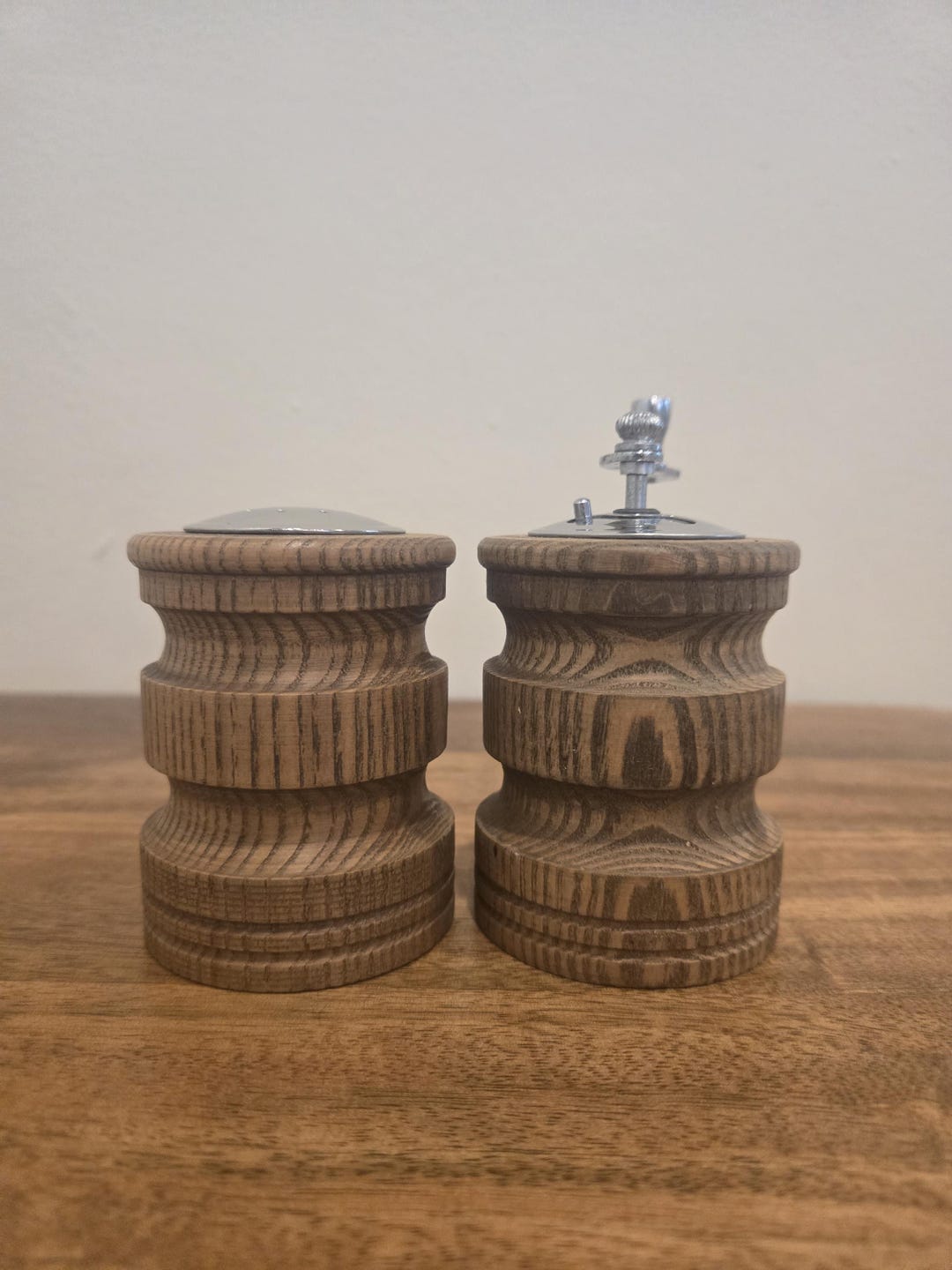 Vintage Olde Thompson Wood Salt and Pepper Shakers - Etsy