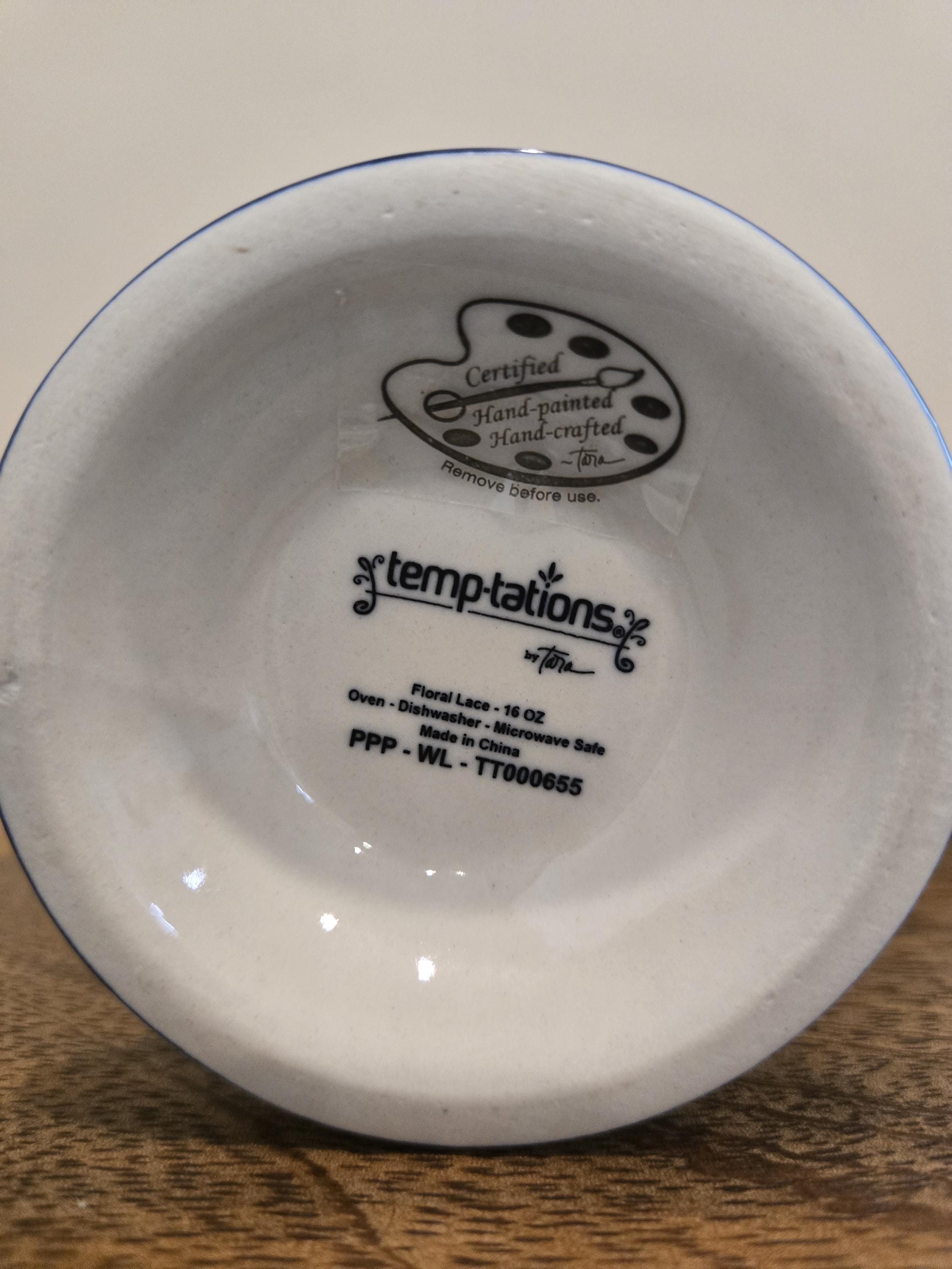 Temp-tations Floral Lace Hand Crafted Coffee Mugs set of 2 - Etsy