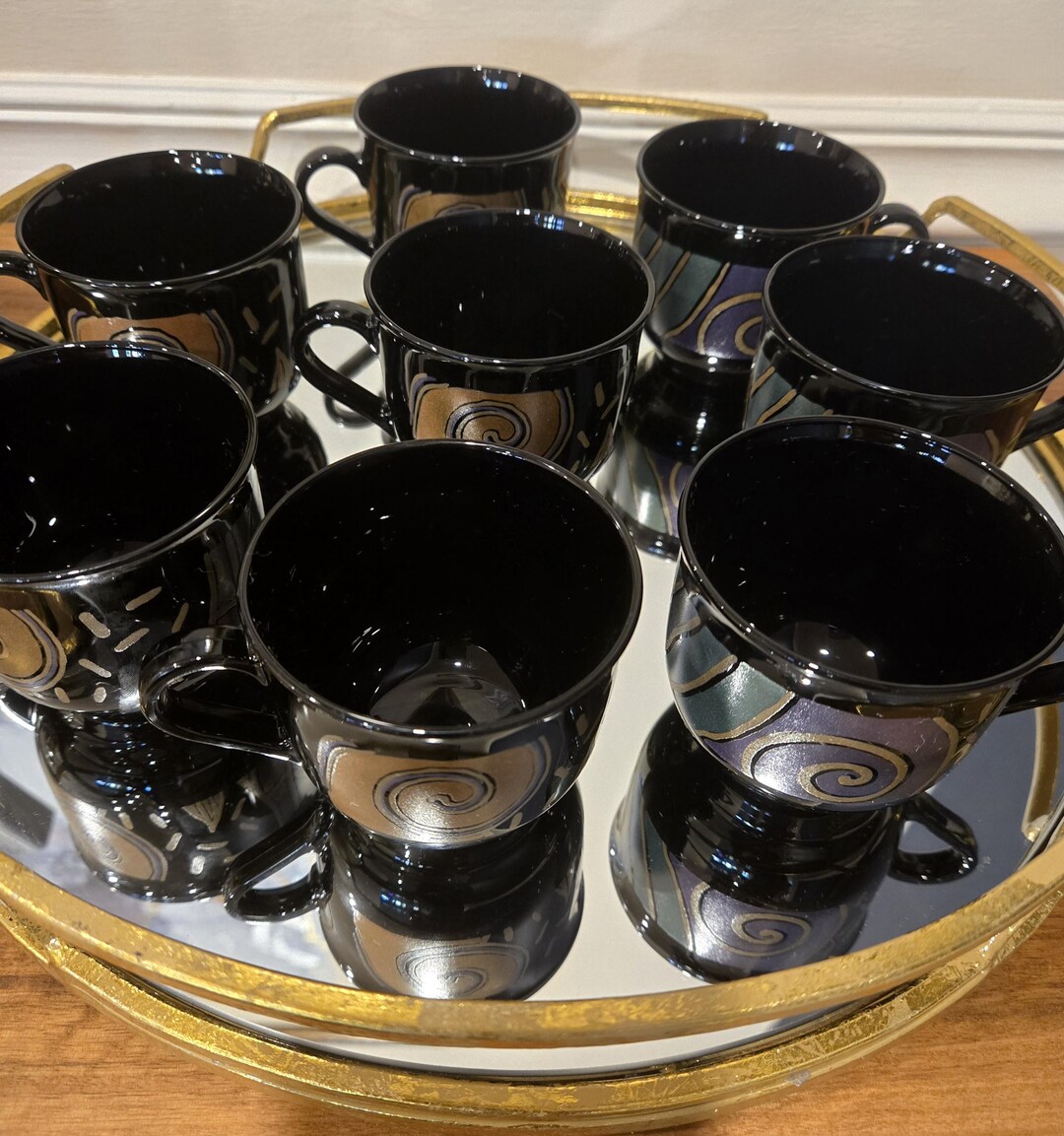 Rare Tampico Arcoroc Directoire Coffee Cups Made in France ( Set of 8 ...
