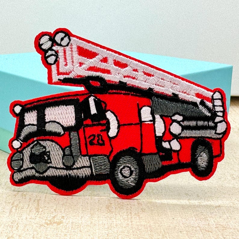 Set of 8 Truck Iron on Patch 2.8" Construction Vehicle Crane Patches Crane Truck Iron on Patch ...