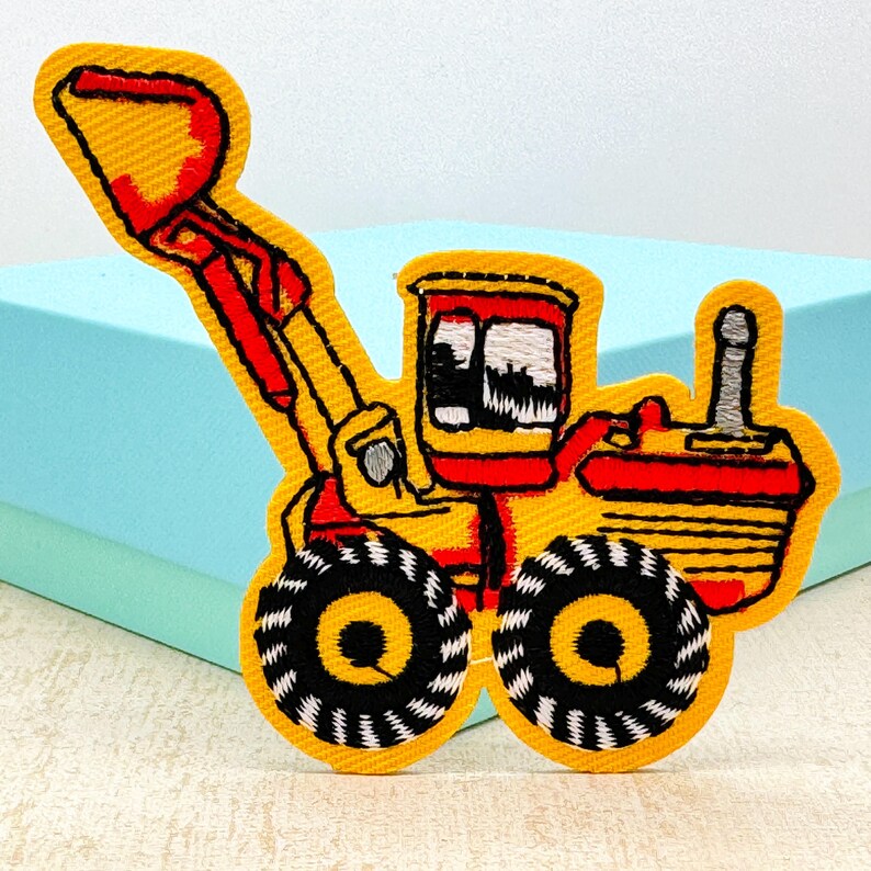 Set of 8 Truck Iron on Patch 2.8" Construction Vehicle Crane Patches Crane Truck Iron on Patch ...