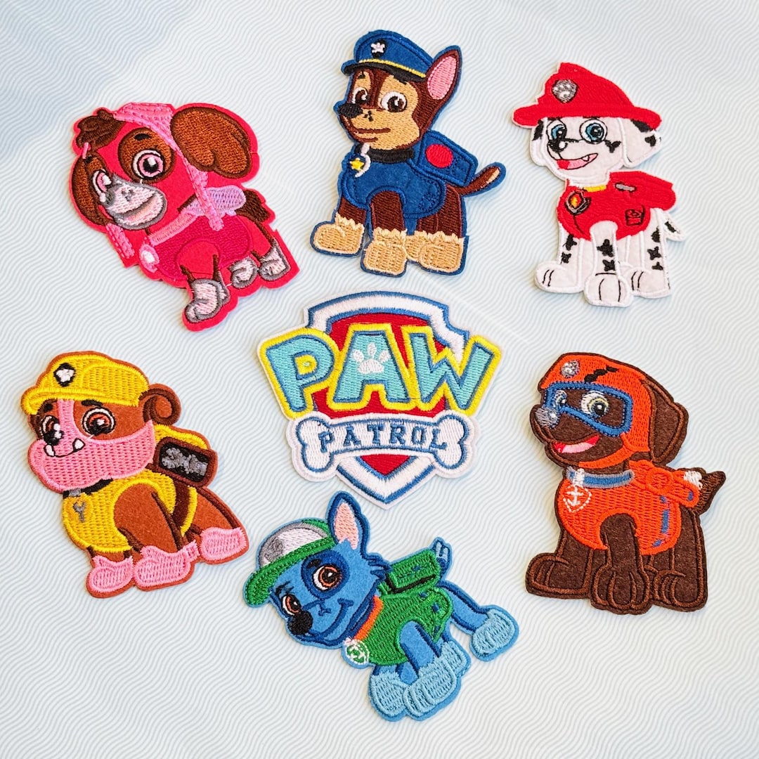 Dog Patch 3.2" Kid Iron on Patch Embroidered Paw Patrol Iron on Patch ...