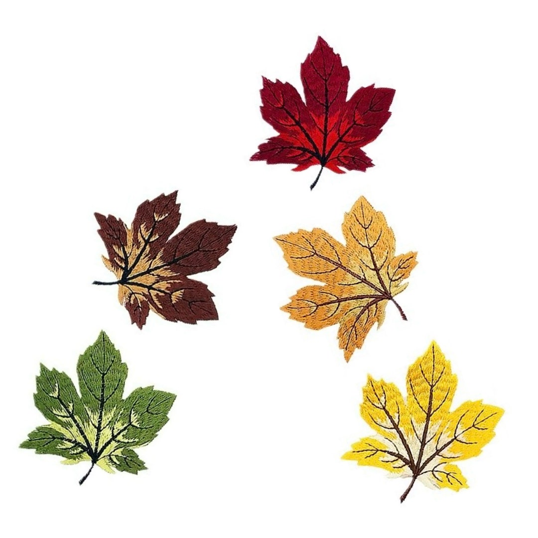 Maple Leaf Iron on Patch 3" Full Embroidered Leaf Patch - Etsy