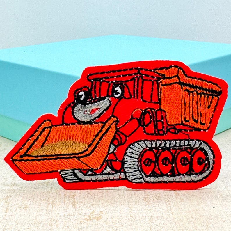 Set of 8 Truck Iron on Patch 2.8" Construction Vehicle Crane Patches Crane Truck Iron on Patch ...