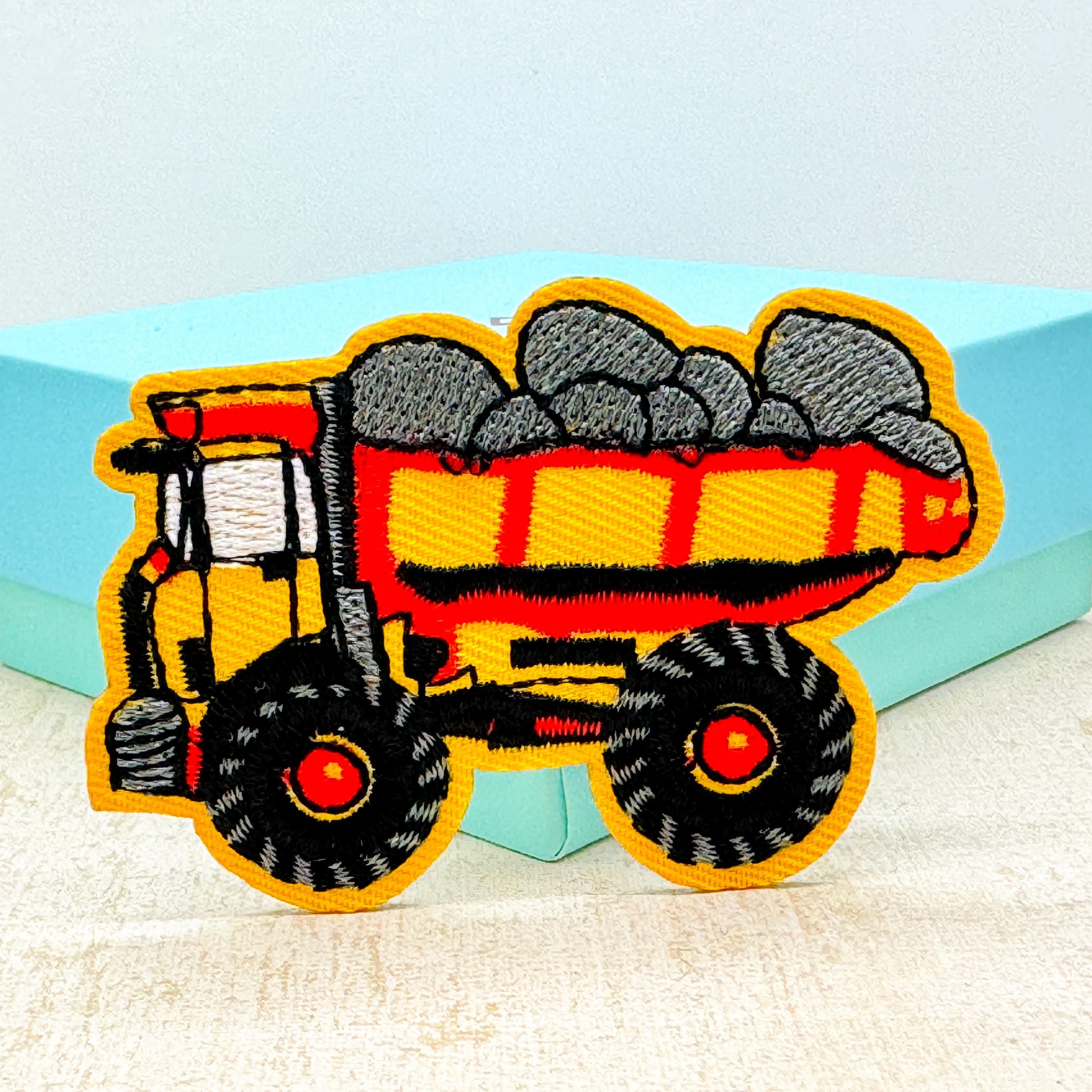 Set of 8 Truck Iron on Patch 2.8" Construction Vehicle Crane Patches ...